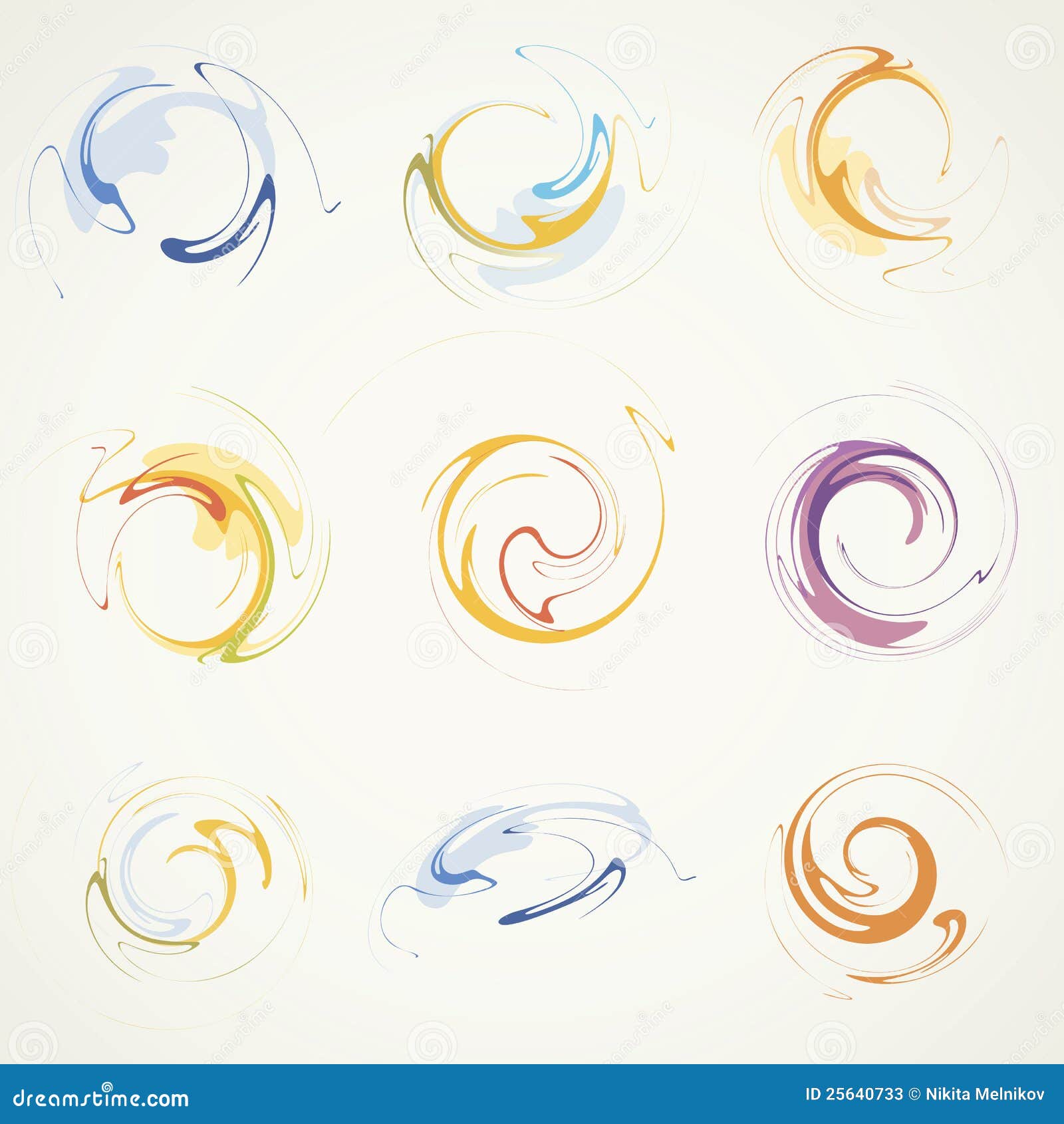 Set of abstract elements stock vector. Illustration of element - 25640733