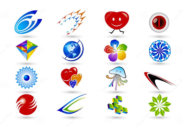 Set of Abstract Elements for Design-part5 Stock Vector - Illustration ...