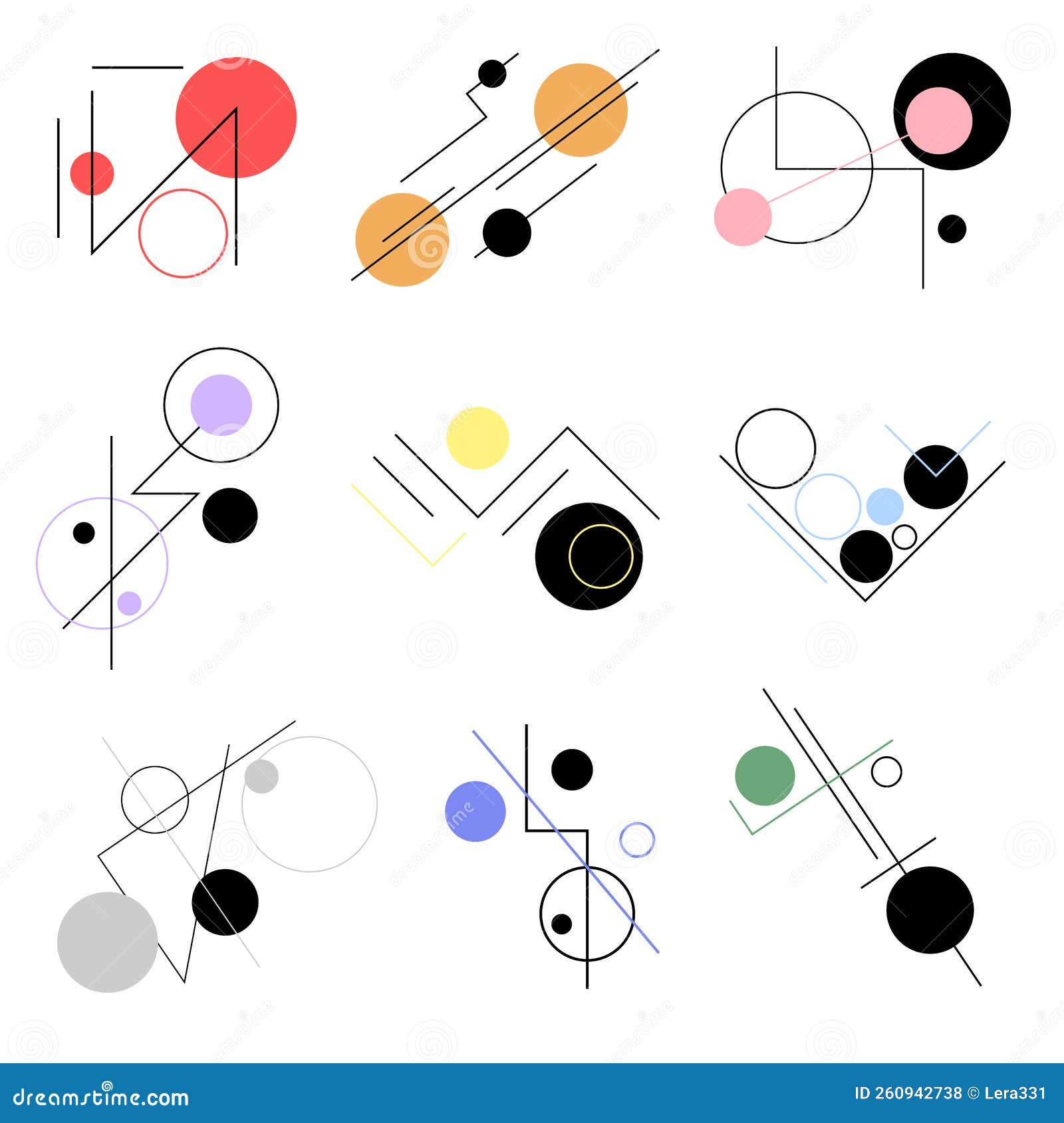 Set Of Abstract Elements Vector Illustration Stock Vector