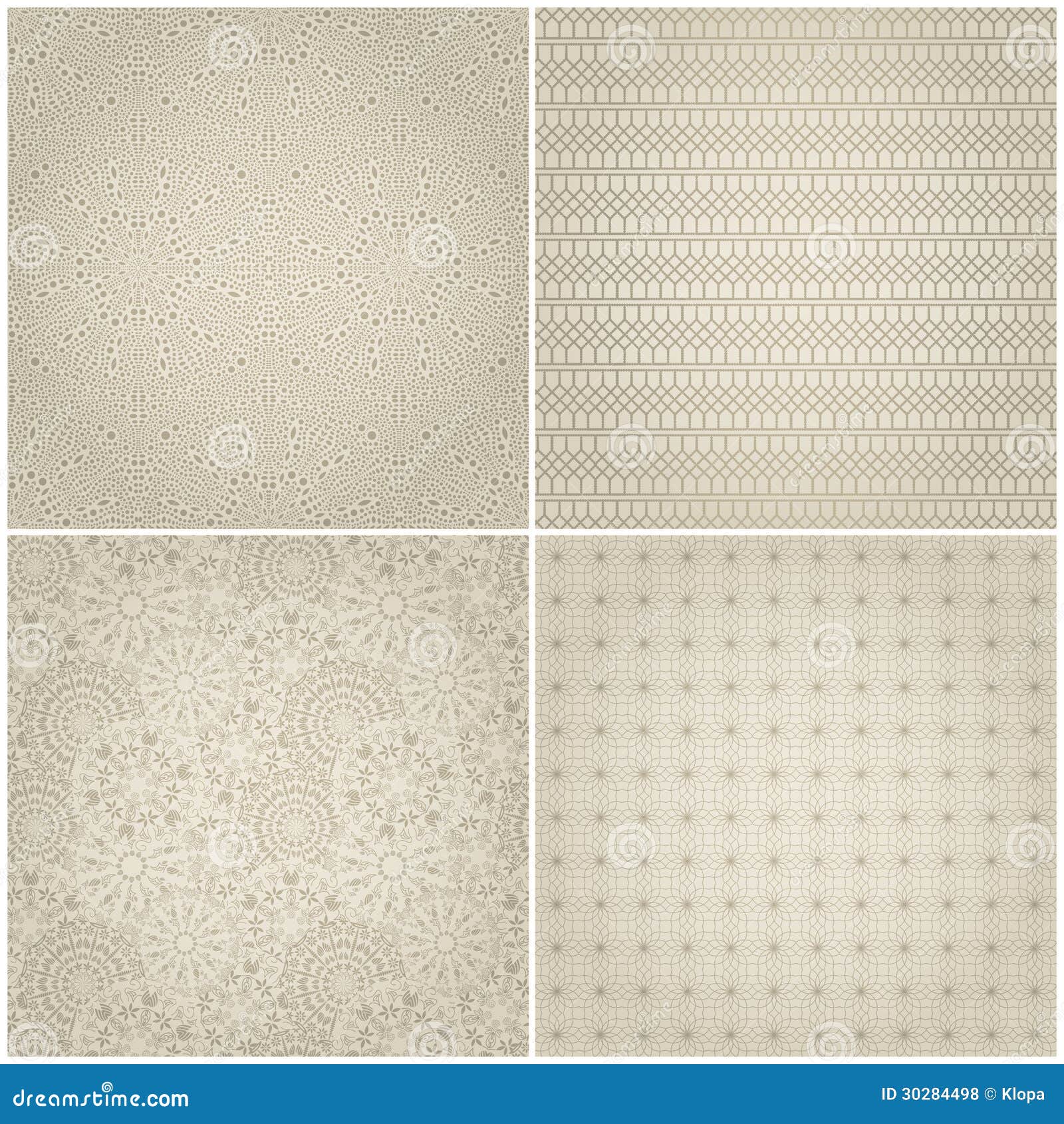 Set of Abstract Faded Geometric Pattern Stock Illustration ...