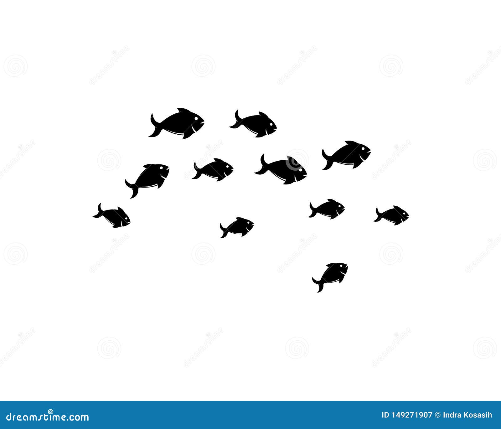 Set of Abstract Fish Background Template Vector Illustration Stock ...