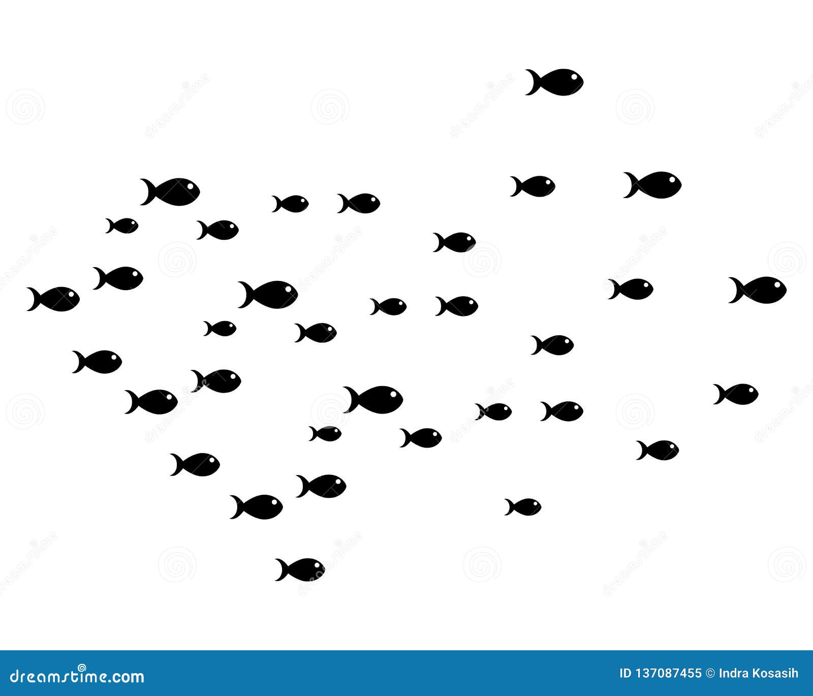 Set of Abstract Fish Background Template Vector Stock Vector ...