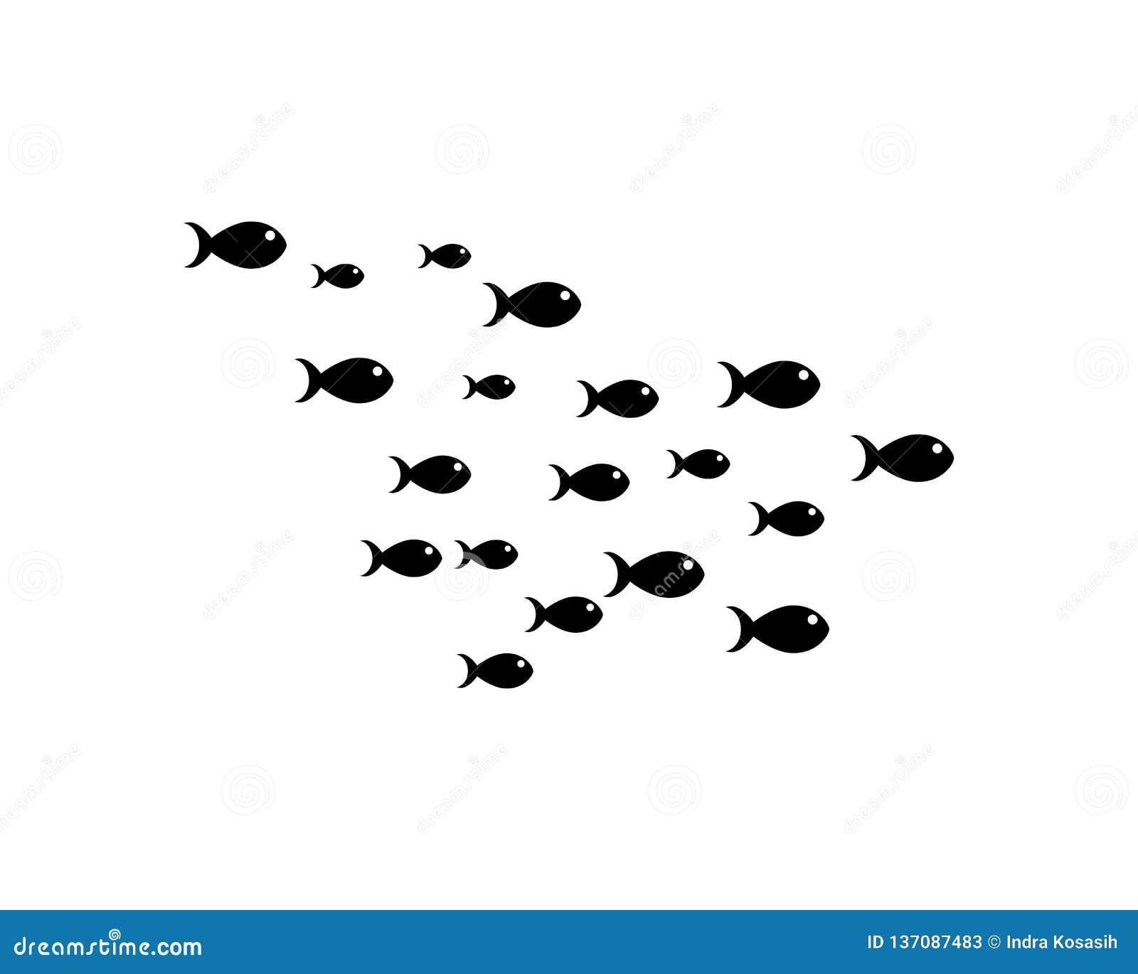 Set of Abstract Fish Background Template Vector Stock Vector ...