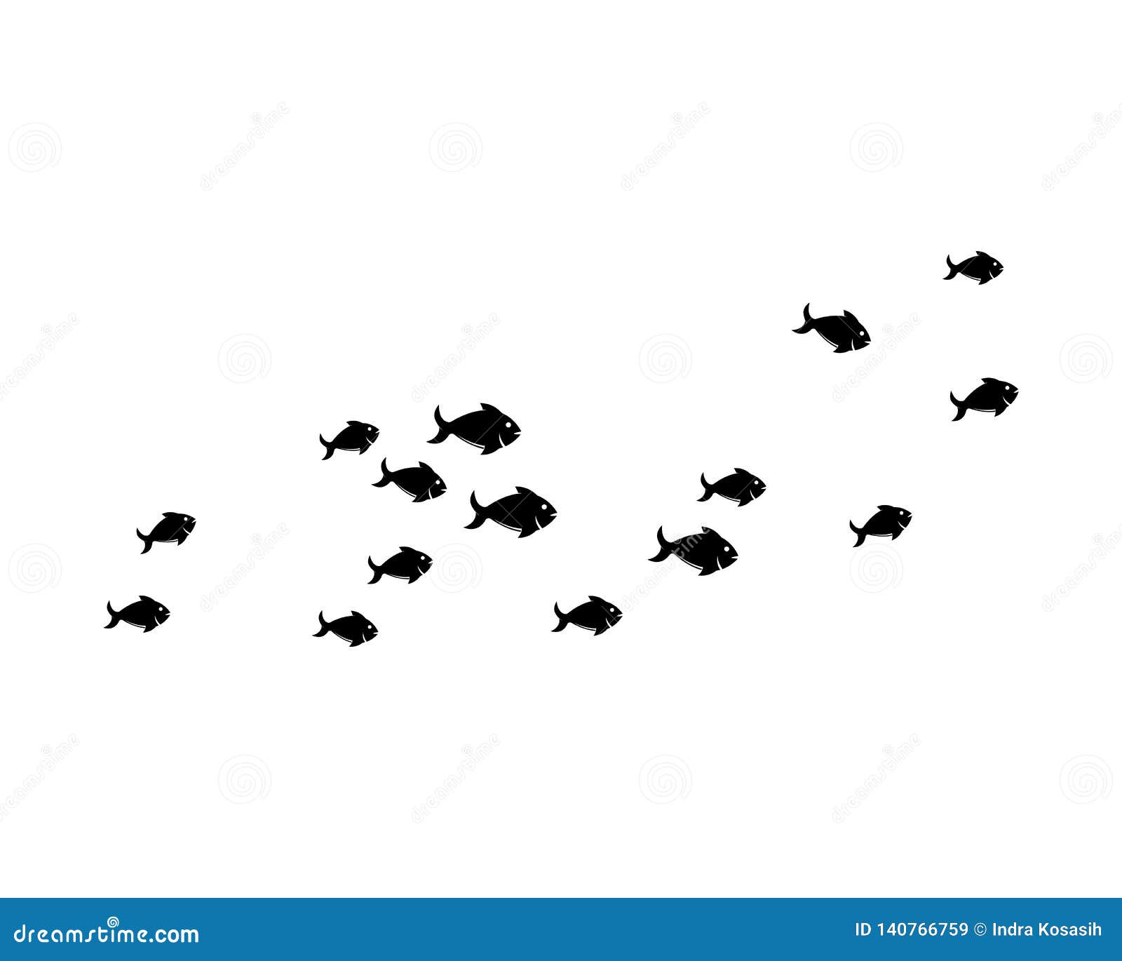Set of Abstract Fish Background Template Vector Illustration Stock ...