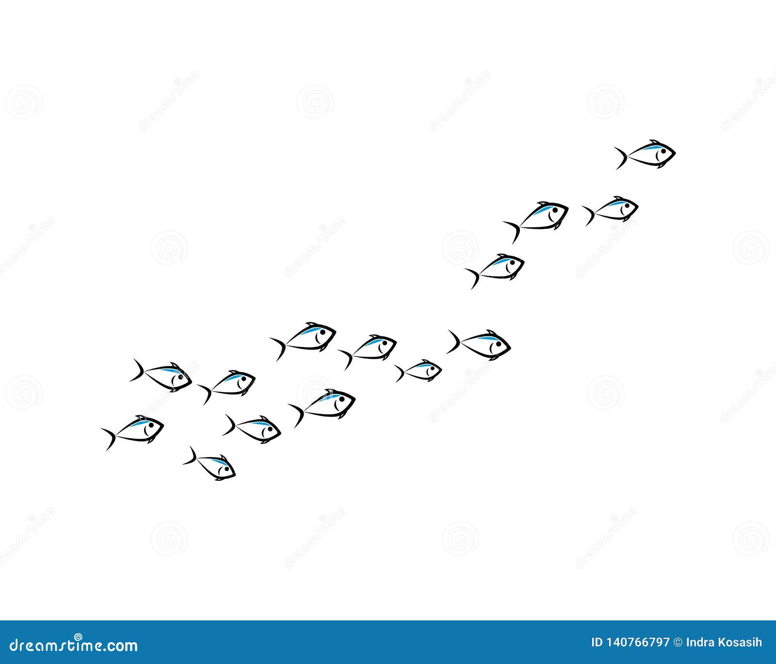 Set of Abstract Fish Background Template Vector Illustration Stock ...