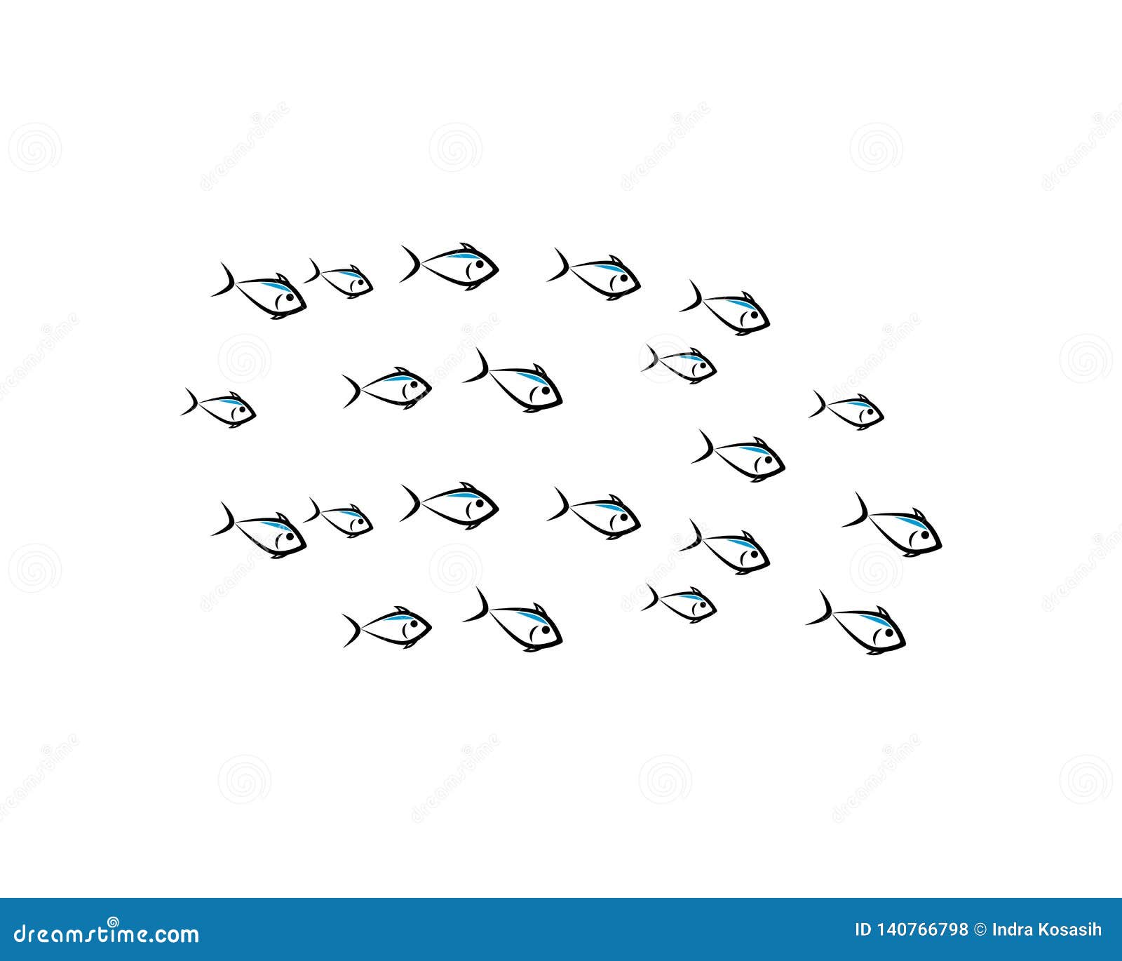 Set of Abstract Fish Background Template Vector Illustration Stock ...