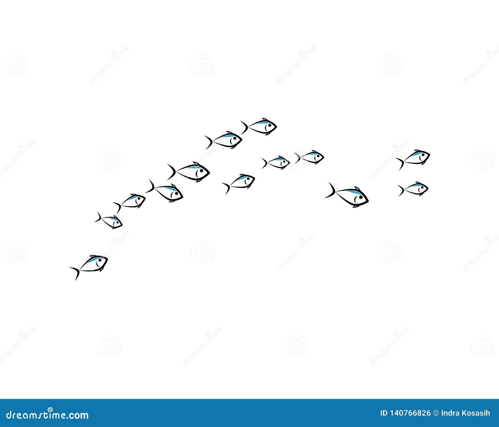 Set of Abstract Fish Background Template Vector Illustration Stock ...