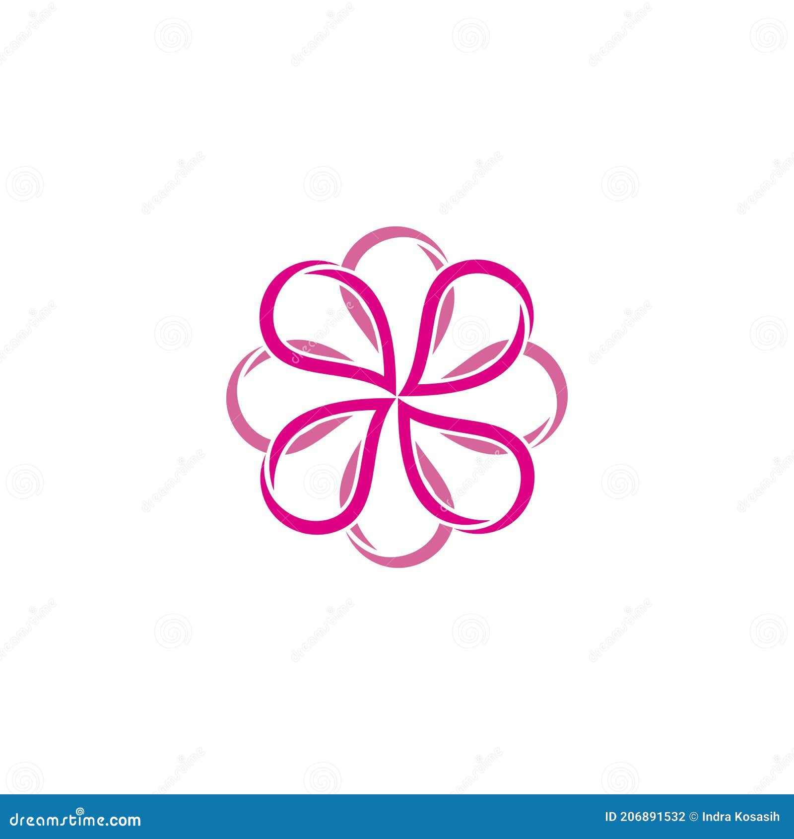 Set of Abstract Flowers Template Vector Illustration Stock Vector ...