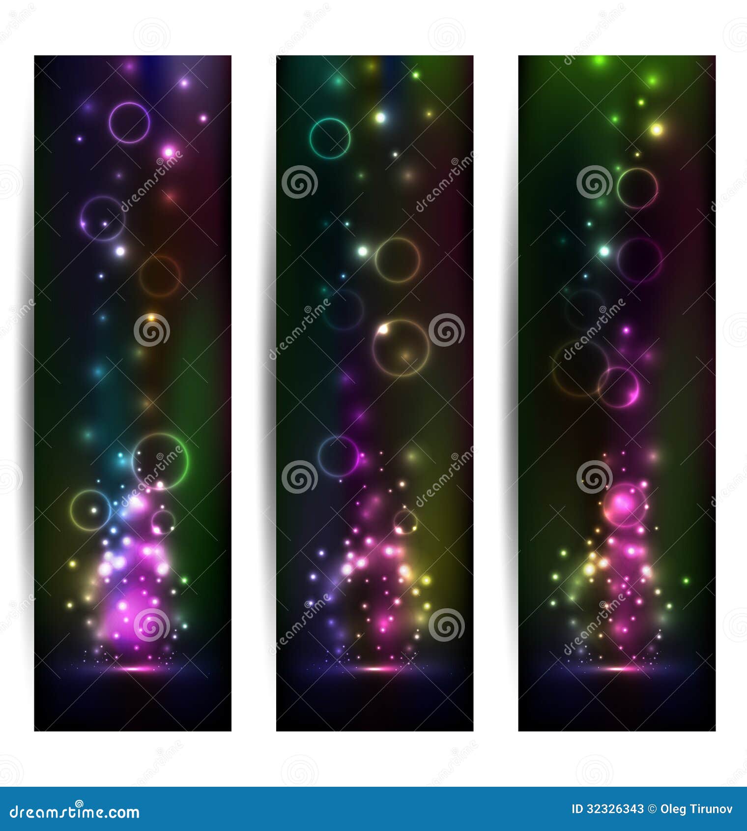 Set of Abstract Futuristic Banners Stock Vector - Illustration of ...