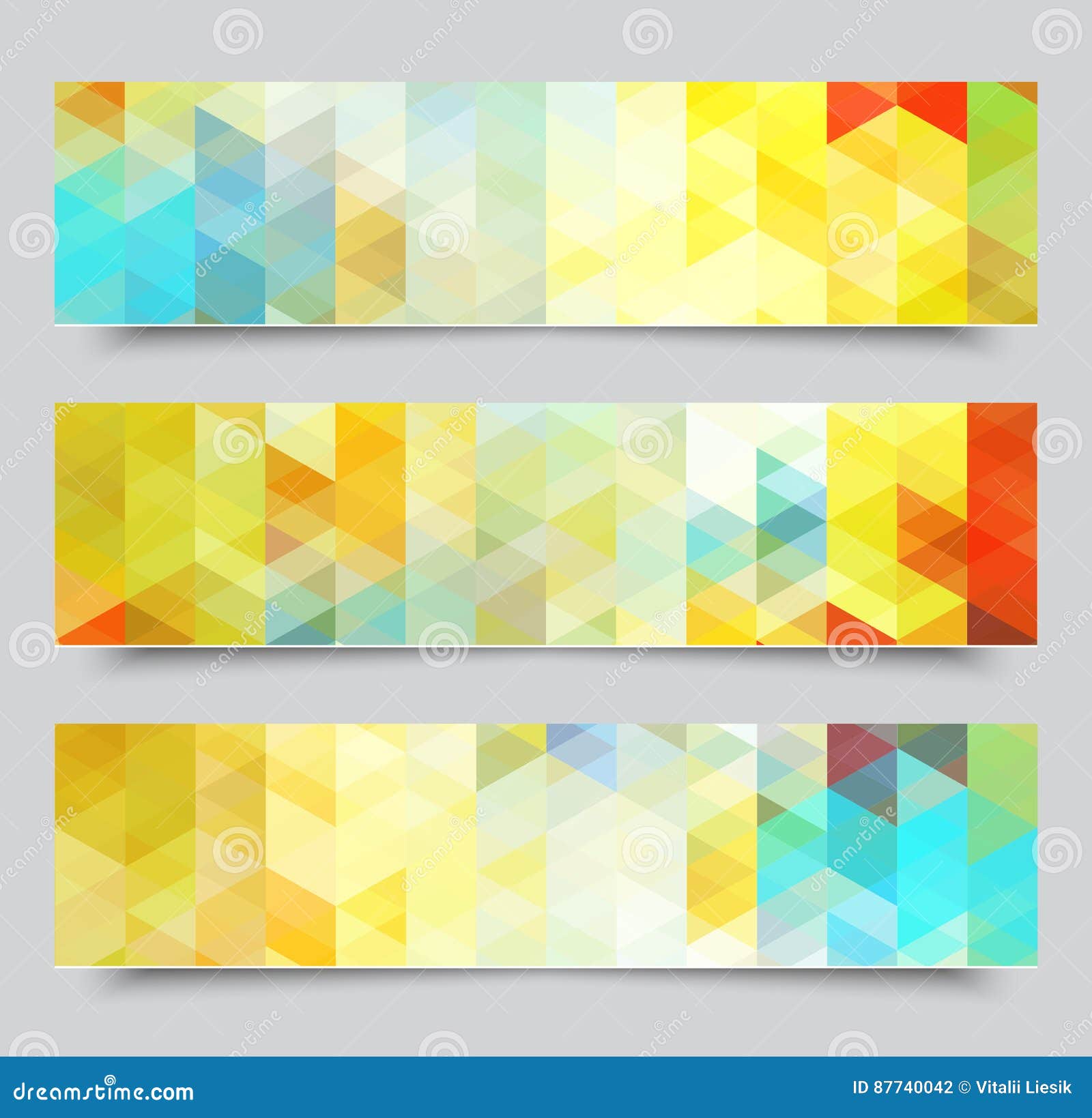 Set of Abstract Geometric Banners Eps10 Vector Stock Vector ...