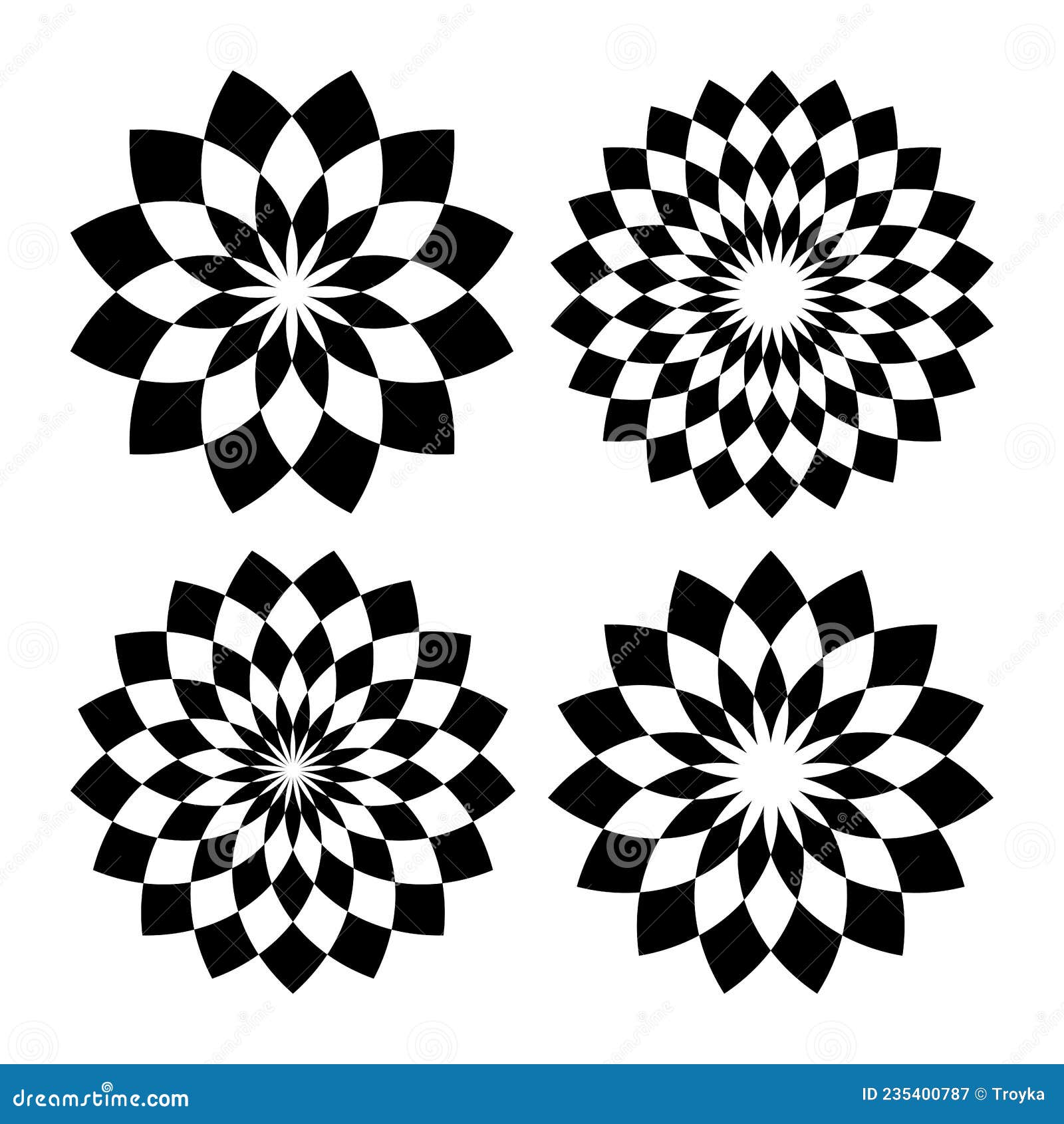 Set of Abstract Geometric Circle Patterns Stock Vector - Illustration ...