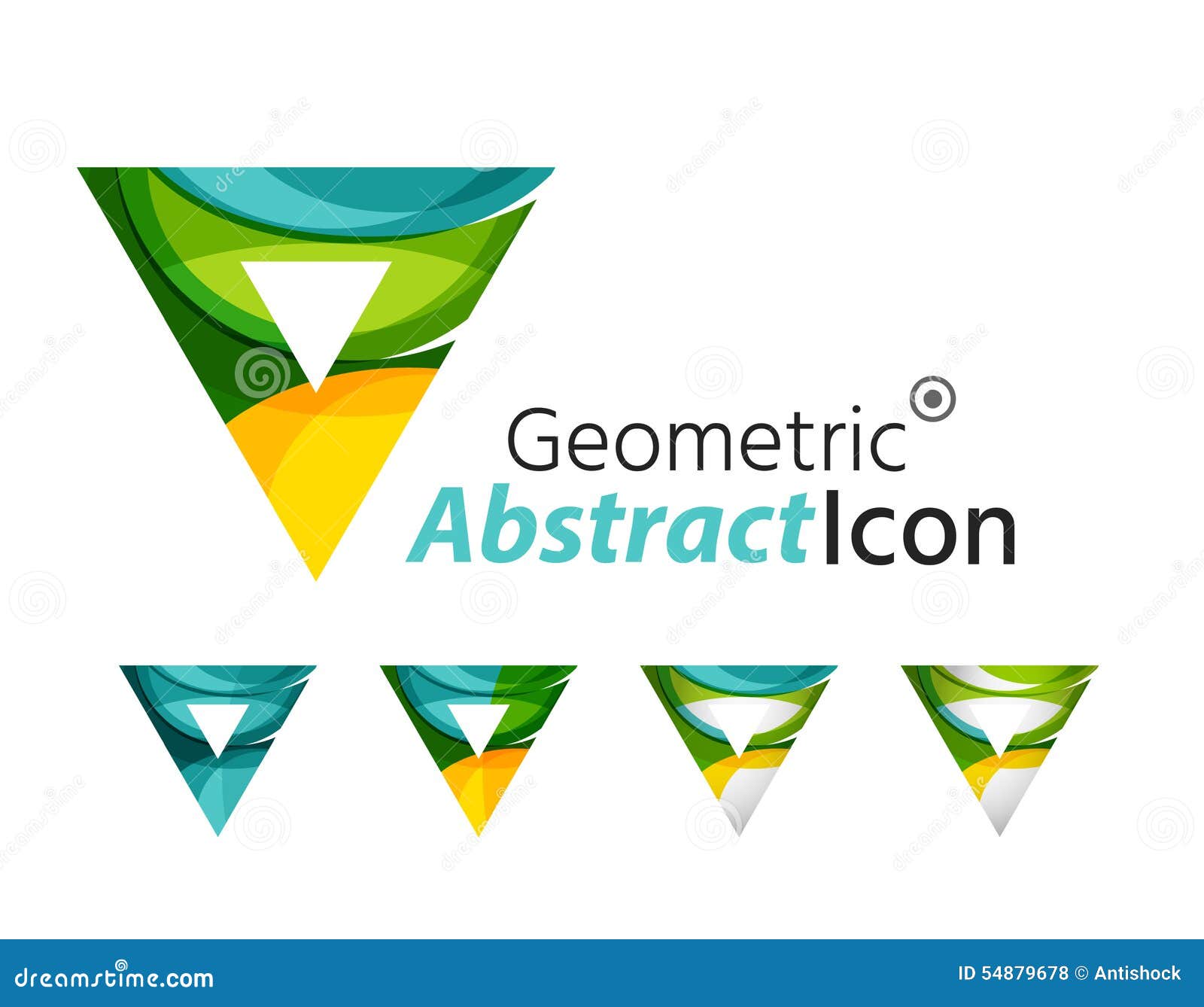 Set of Abstract Geometric Company Logo Triangles Stock Vector ...