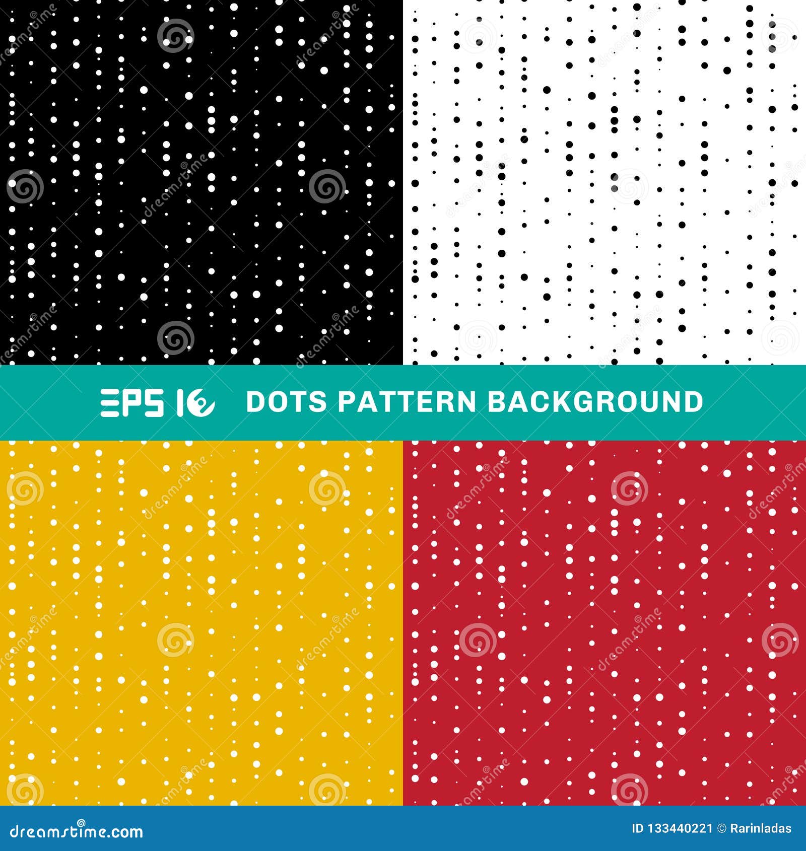 Set of Abstract Geometric Dots Pattern Circles of Random Size on Stock ...