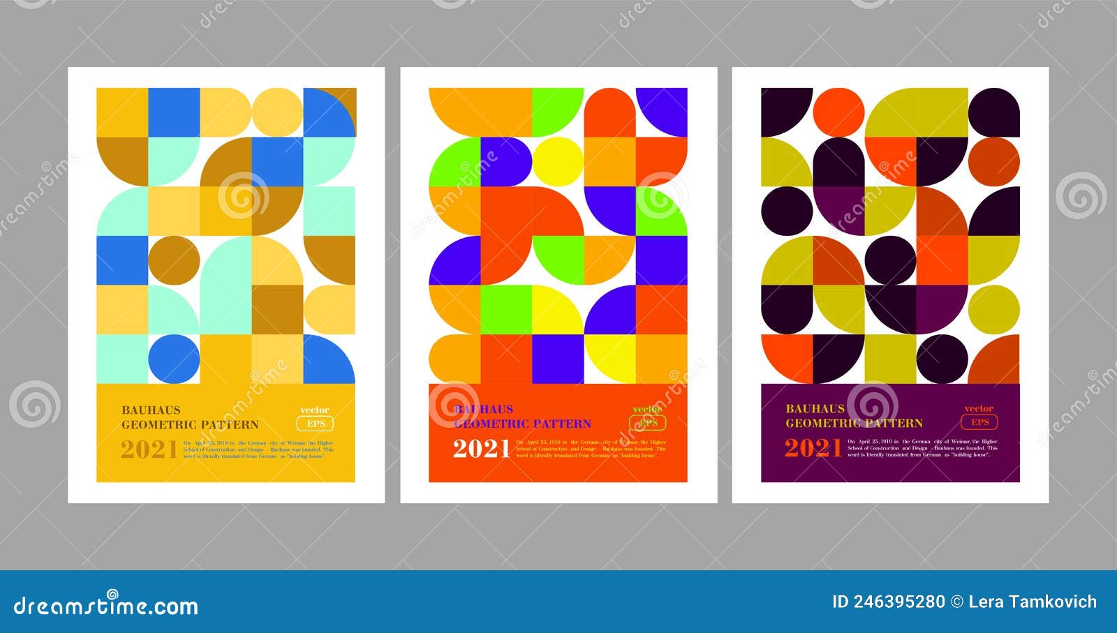 A Set of Abstract Geometric Posters and Banners. Vector. Stock Vector ...
