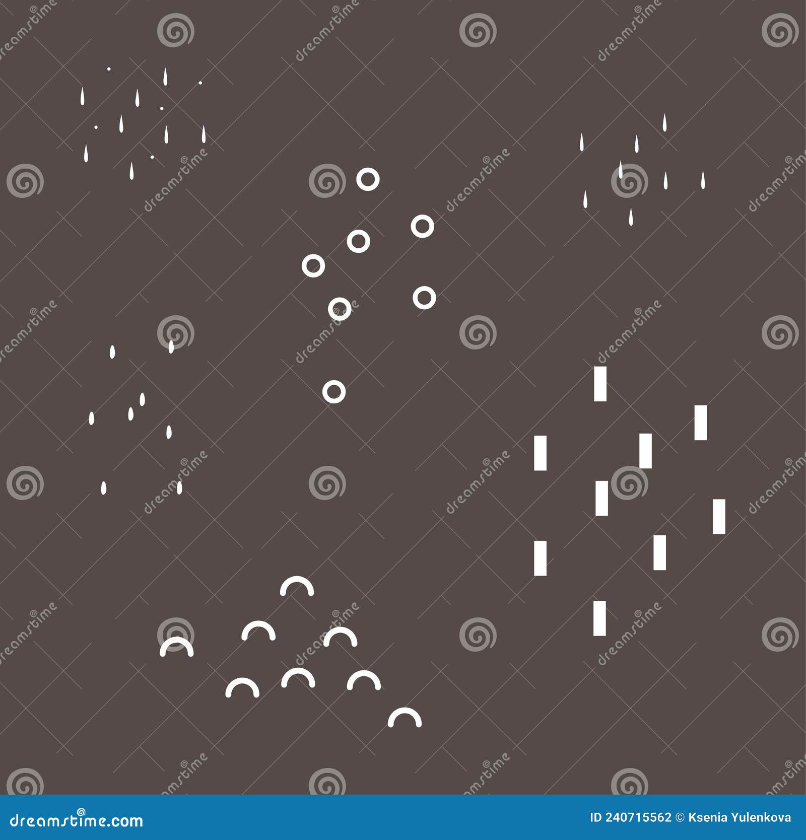 A Set of Abstract Geometric Shapes in the Form of Rain. Stock Vector ...