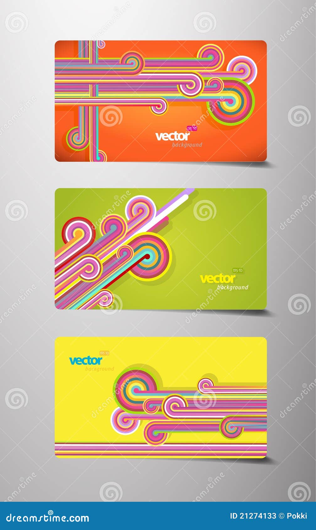 Set of Abstract Gift Cards. Stock Vector - Illustration of digital ...