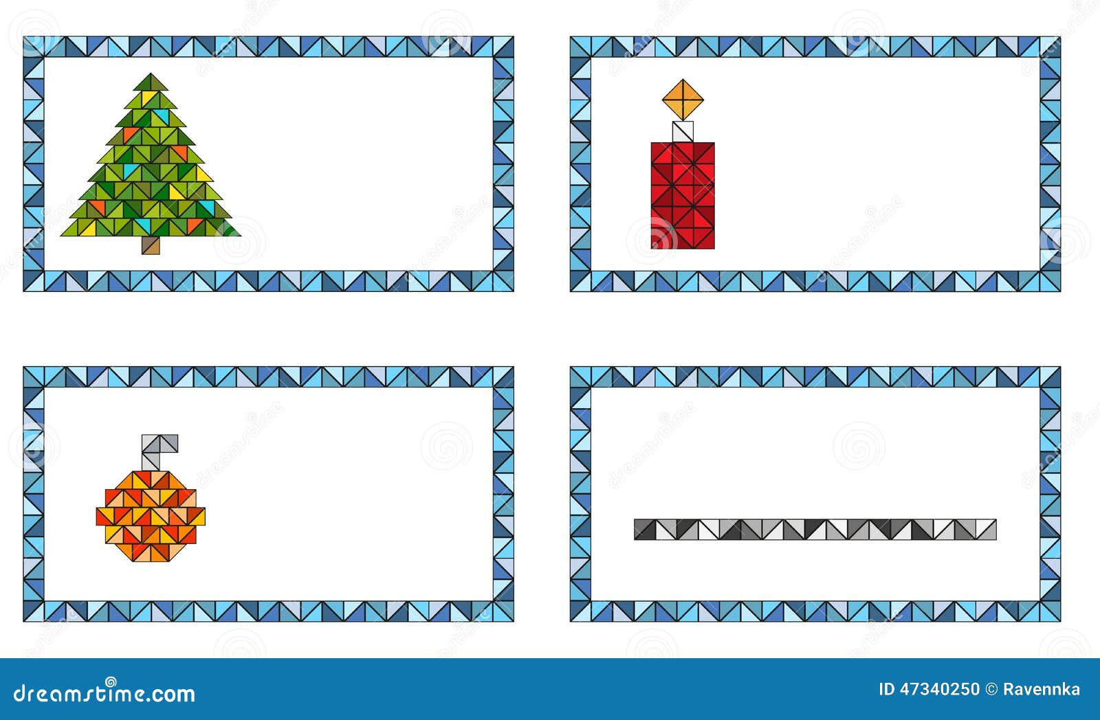 Set of 4 Abstract Gift Tags Stock Illustration - Illustration of ...