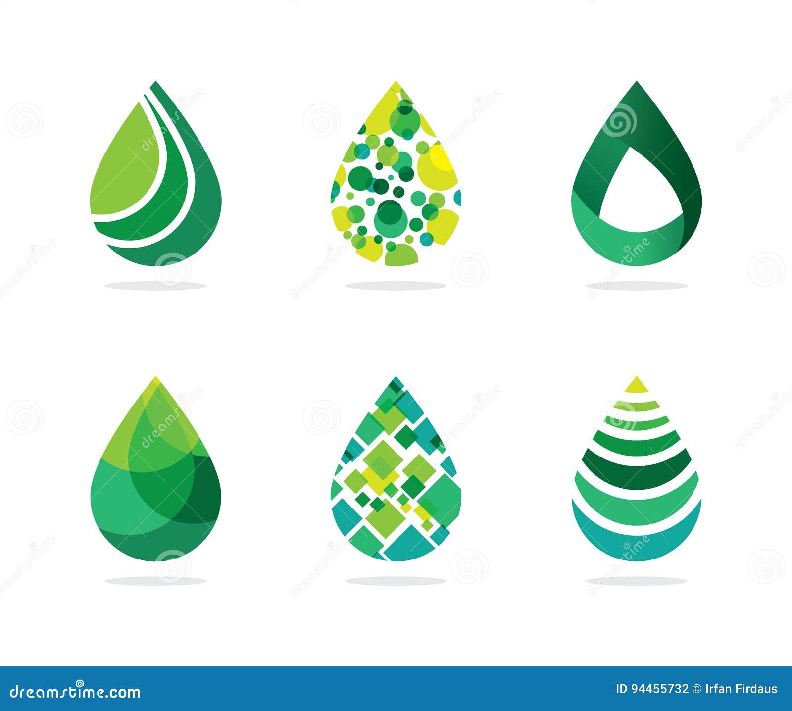 Water Drops Logo,dew And Plant Symbol,spring Icon Vector Illustration ...