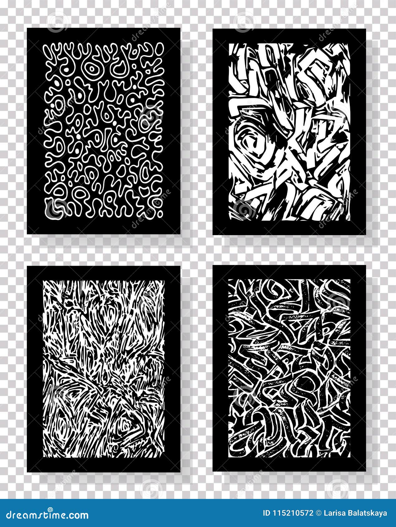 Set of Abstract Hand Drawn Patterns. Vector Illustration Stock Vector ...