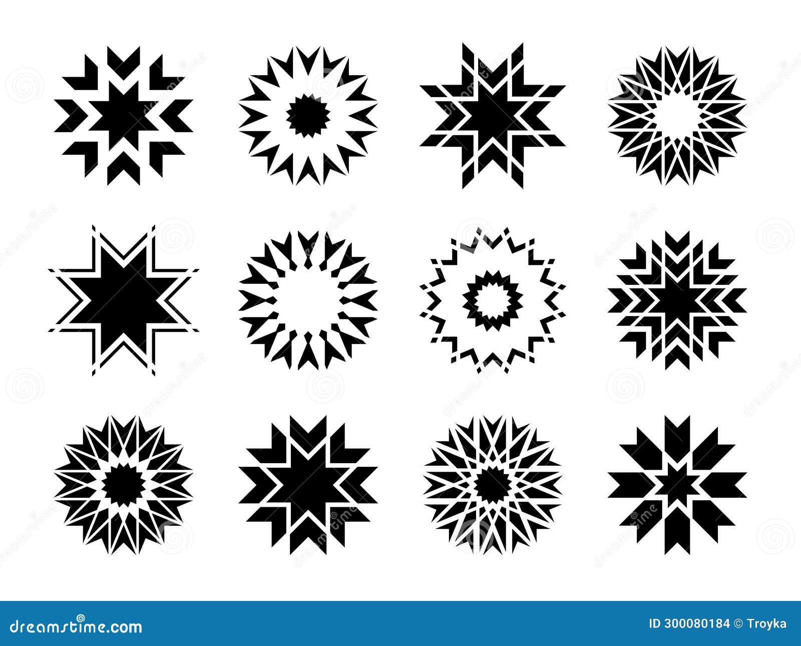 Set of Abstract Icons. Radial Design Elements Stock Illustration ...