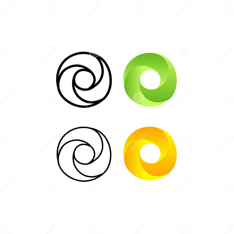 Set Abstract Infinite Loop Template Icon. Vector Illustration Eps 10 ...