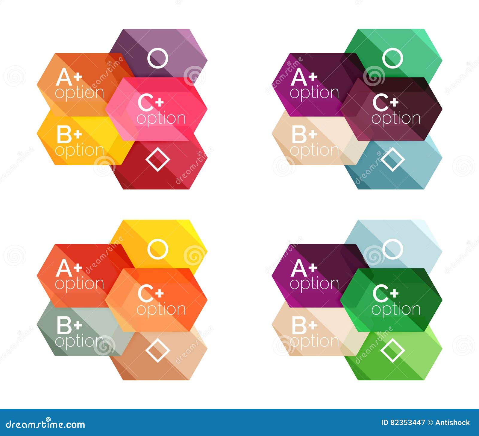 Set of Abstract Infographics Content Boxes Stock Illustration ...