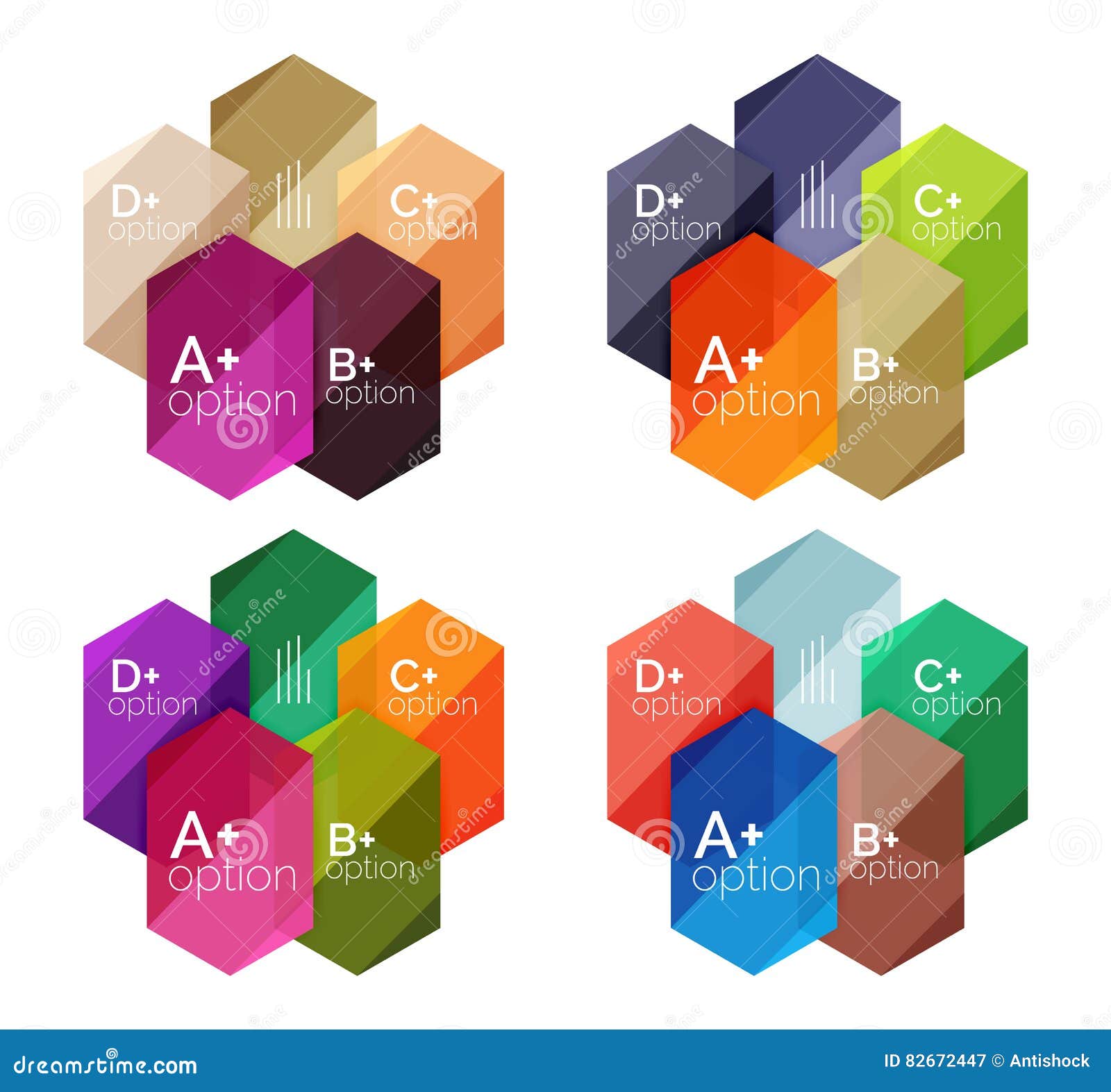 Set of Abstract Infographics Content Boxes Stock Illustration ...