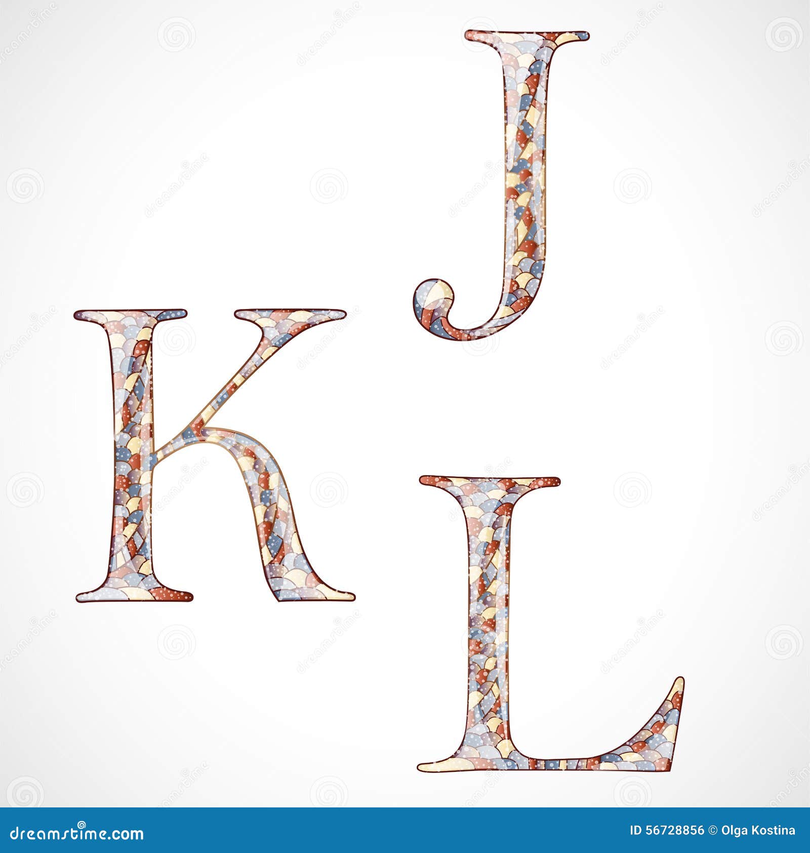 Set with abstract letters. stock vector. Illustration of write - 56728856