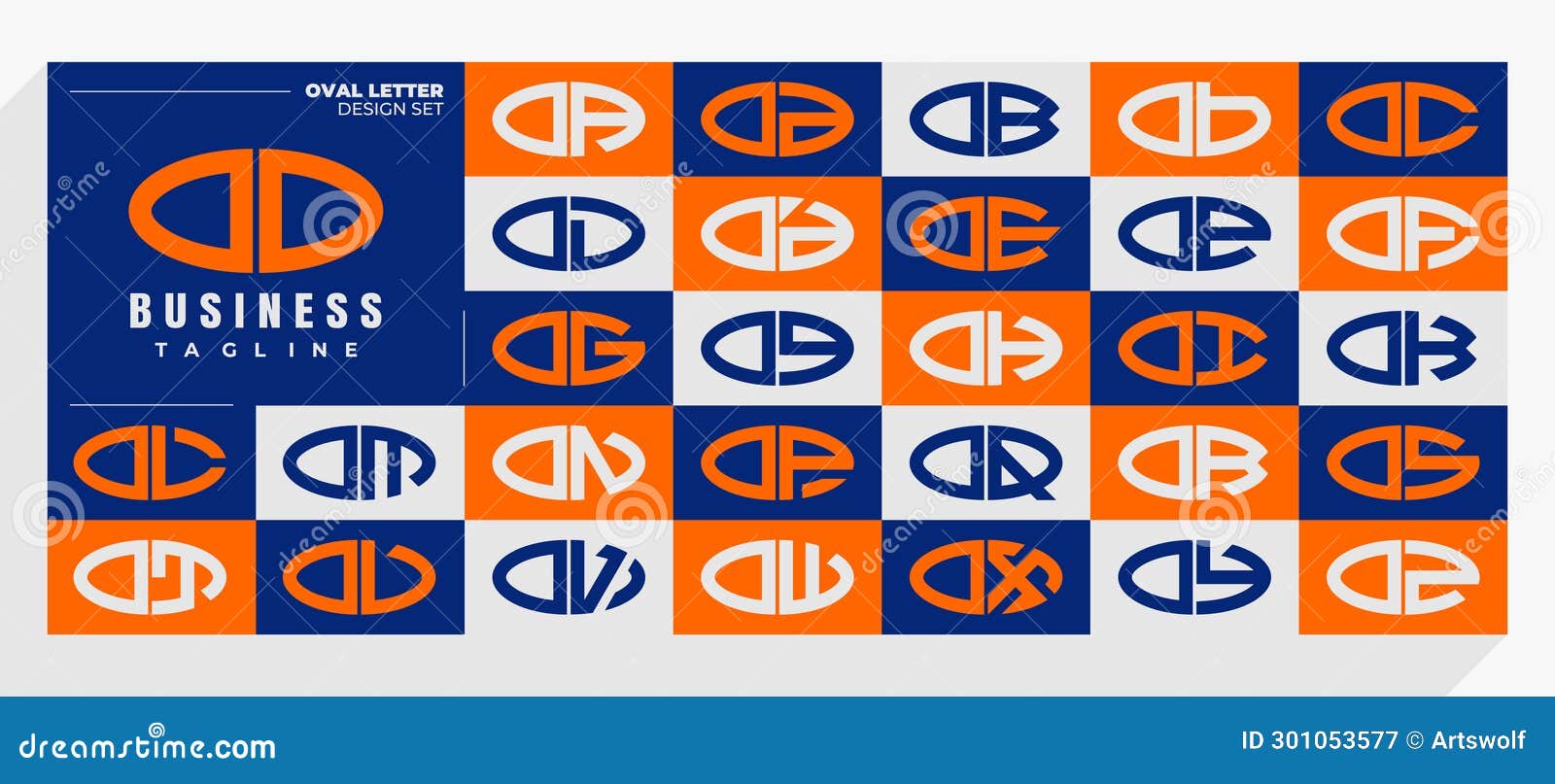 Set of Abstract Line Oval Letter O OO Logo, Number 0 00 Design Stock ...