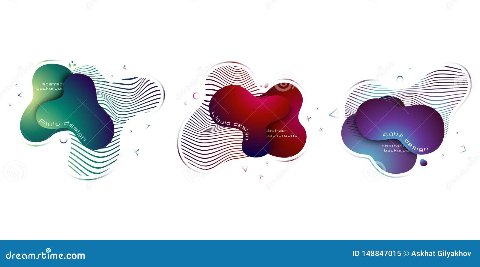 Set of Abstract Liquid Elements ,modern Trendy Dynamical Saturated ...