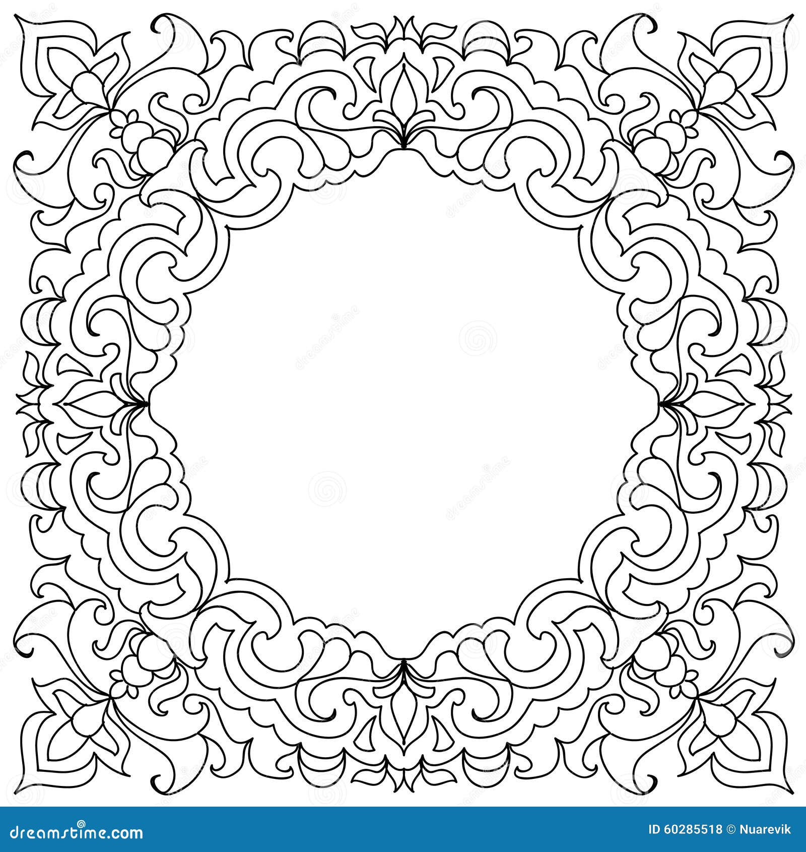 Set Abstract Mandala Frame Mehndi Elements Stock Illustration ...