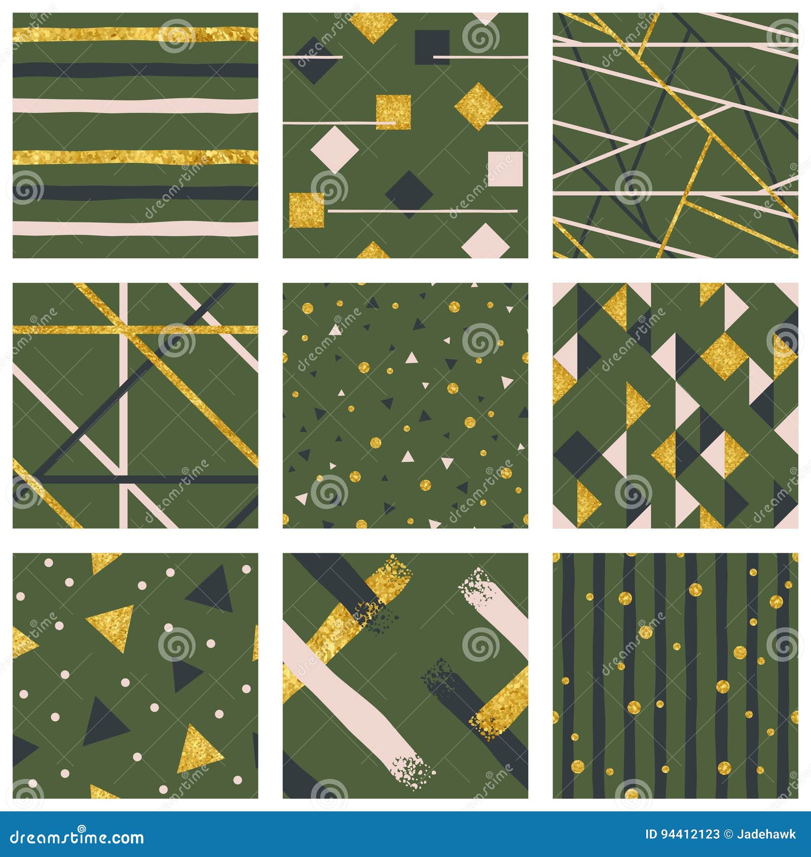 Set of Abstract Metallic Patterns Stock Vector - Illustration of ...