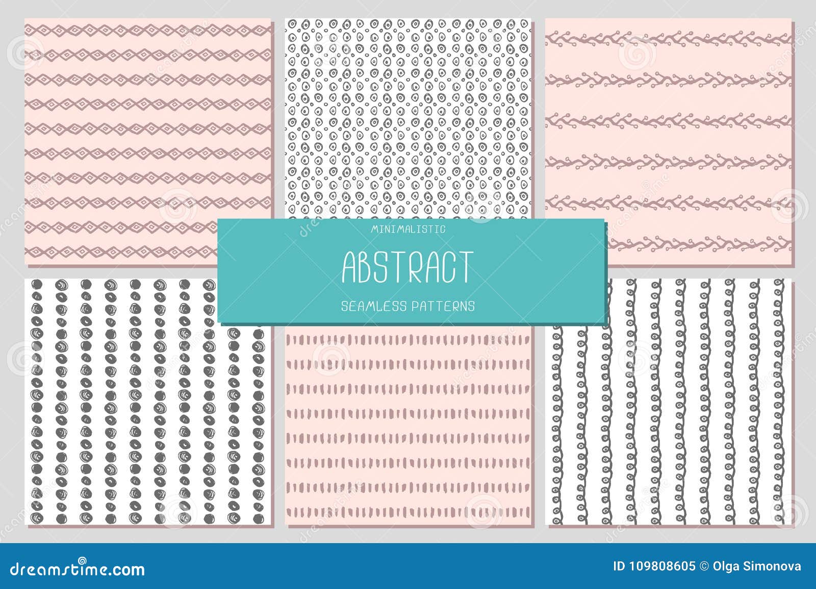 Set of 6 Abstract Minimalistic Seamless Patterns Stock Vector ...