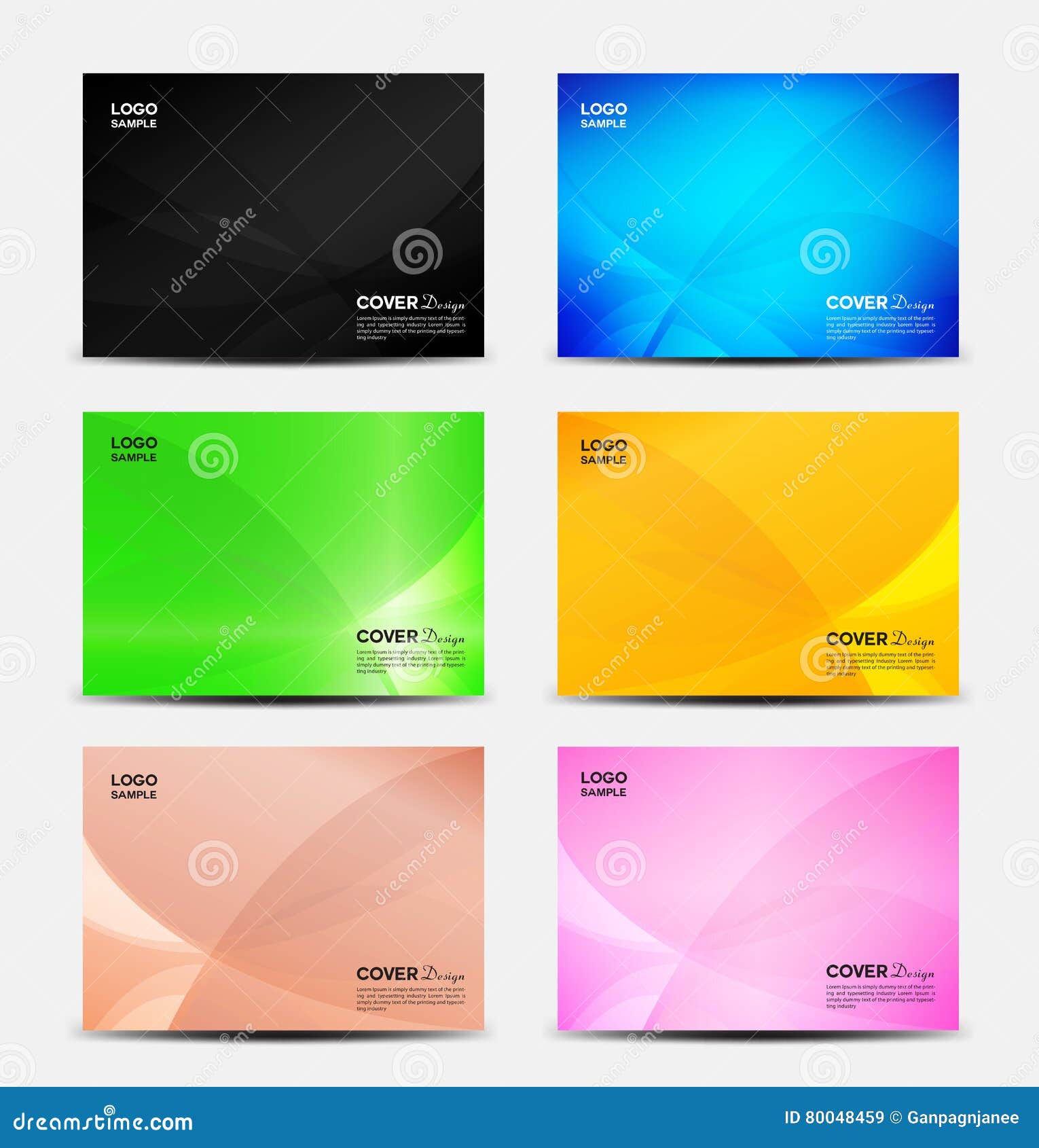 Set of Abstract Modern Covers Design in A4, Book Covers Stock Vector ...