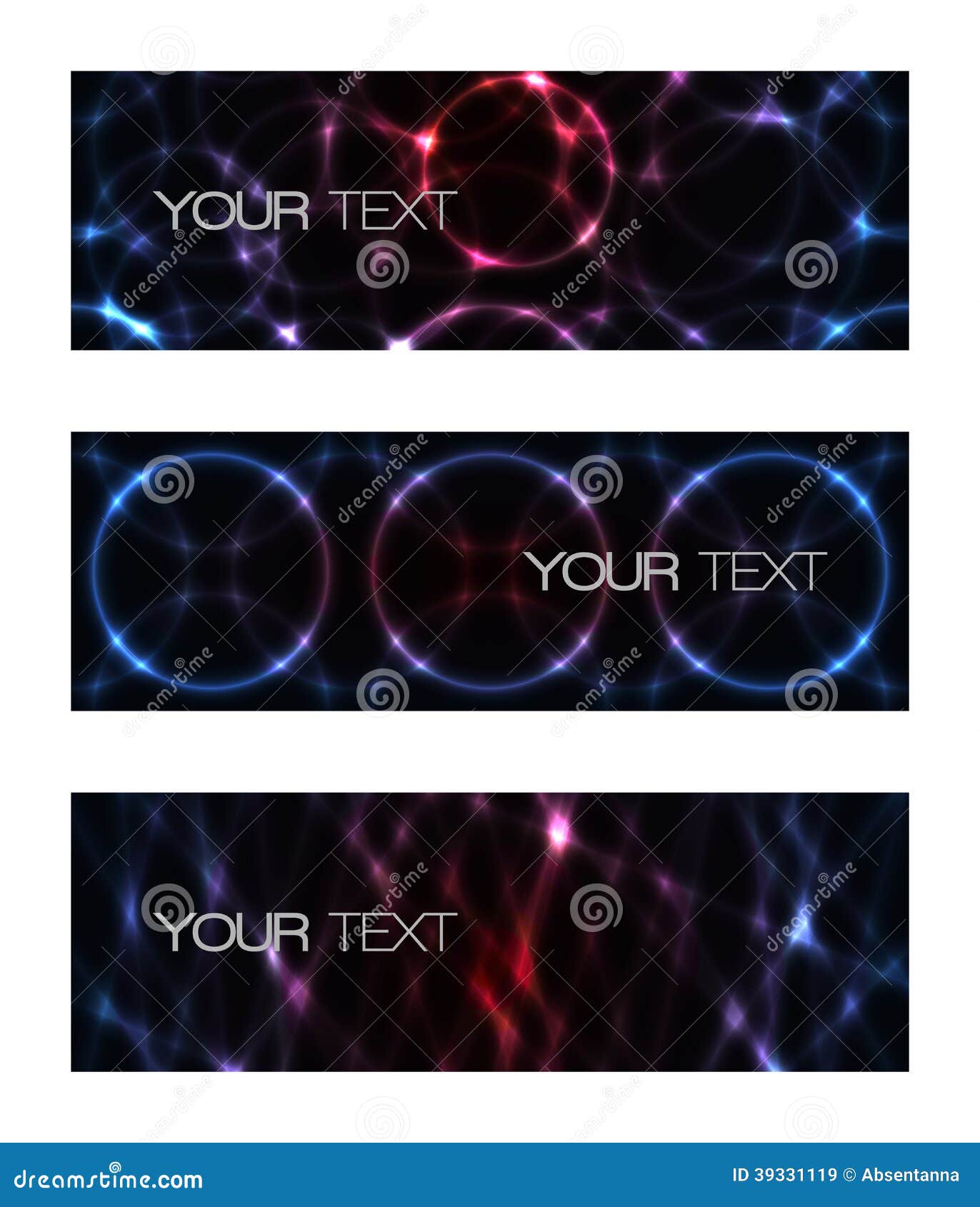 Set of Abstract Modern Futuristic Banners Stock Vector - Illustration ...