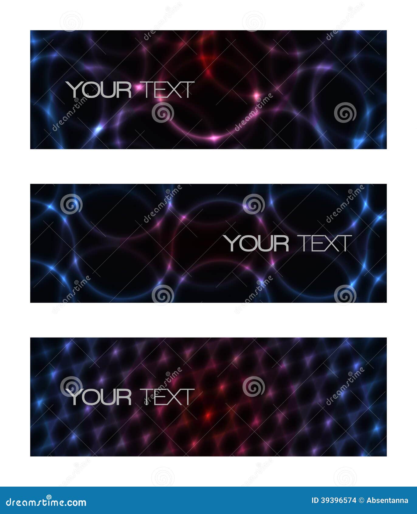 Set of Abstract Modern Futuristic Banners Stock Vector - Illustration ...