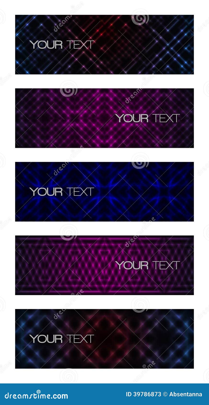 Set of Abstract Modern Futuristic Banners Stock Vector - Illustration ...