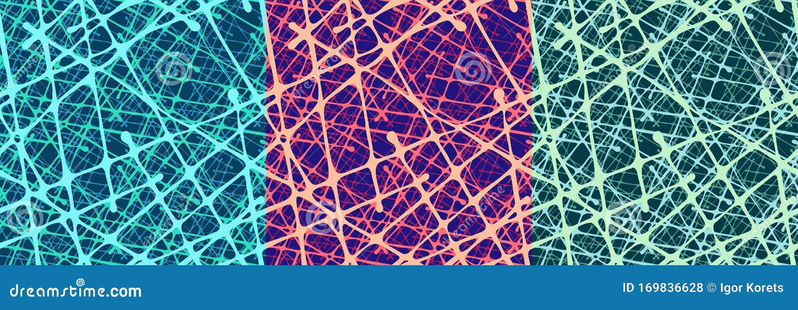 Set of Abstract Modern Seamless Graphic Patterns. Macro Structure of ...