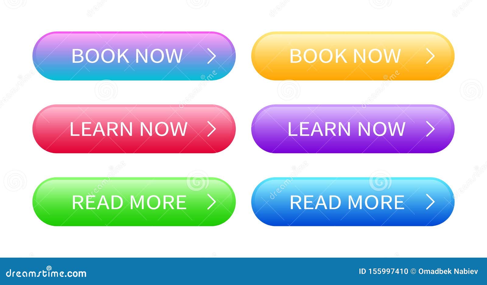 Set of Abstract Modern Web Buttons. Stock Vector - Illustration of blue ...