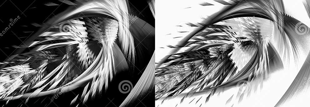 Set of Abstract Monochrome Backgrounds with Spikelets. Stock ...