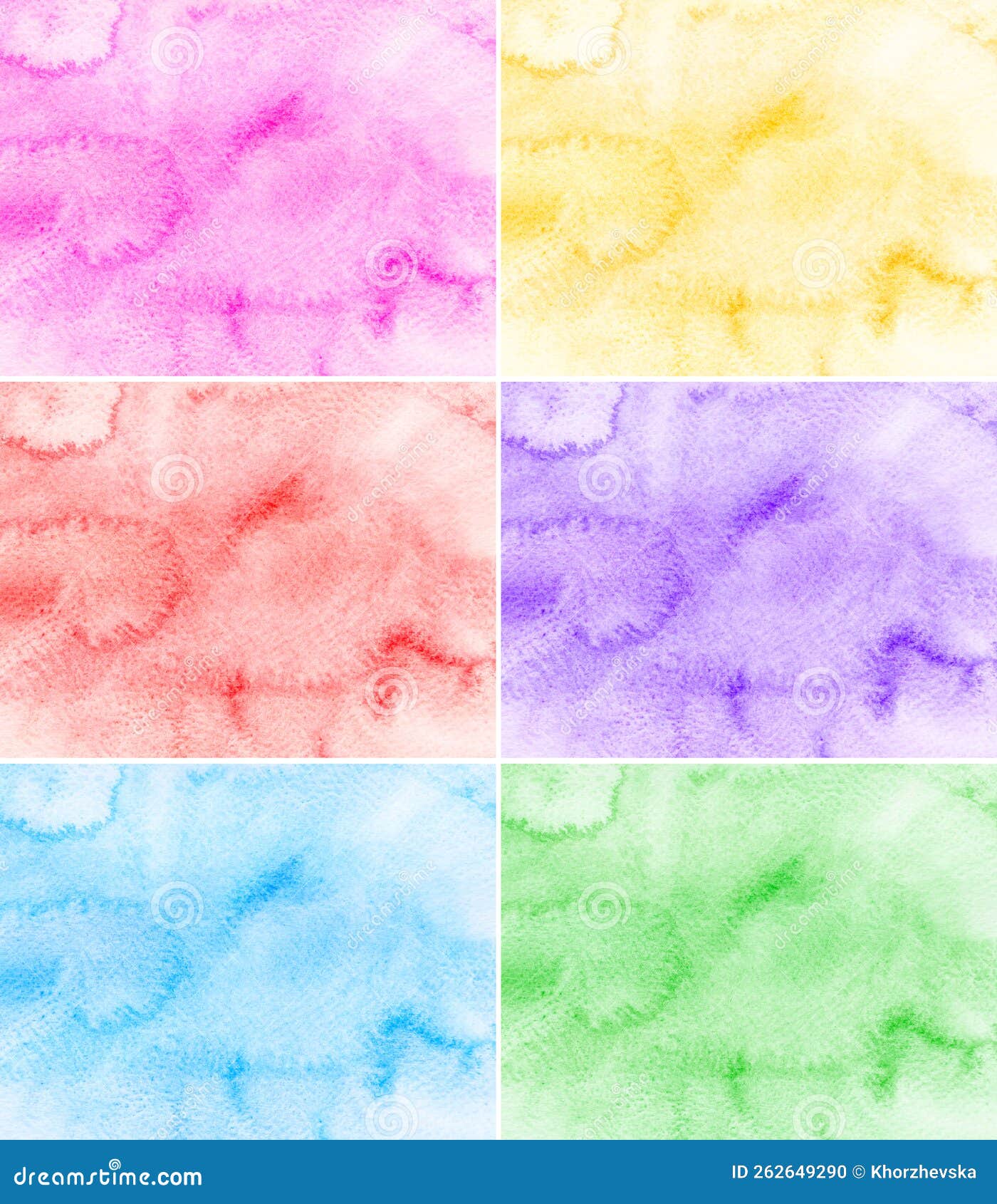 Set of Abstract Multi-colored Watercolor Background Stock Illustration ...