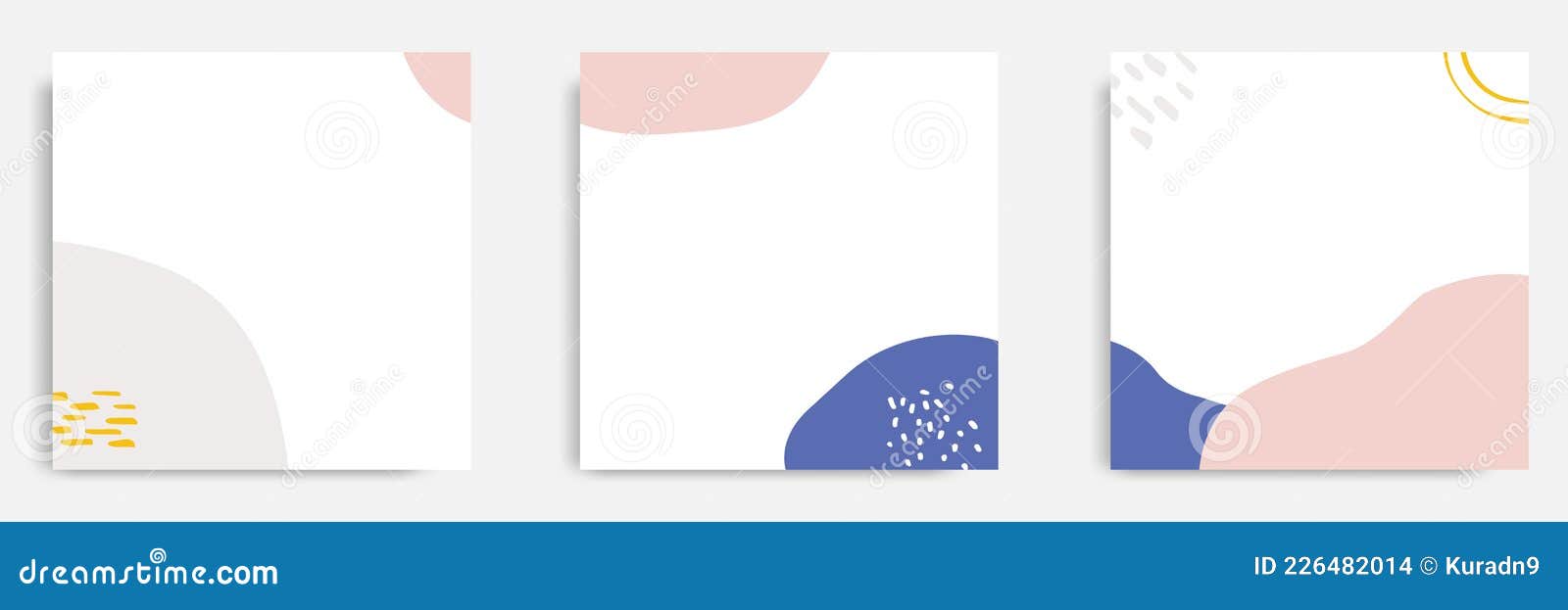 Set of Abstract Organic Fluid Spotted Background Template and Layout in ...