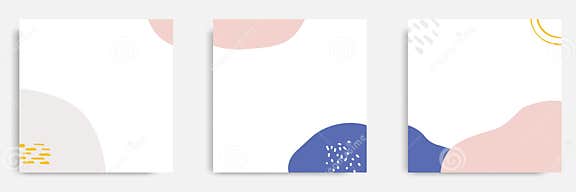 Set of Abstract Organic Fluid Spotted Background Template and Layout in ...