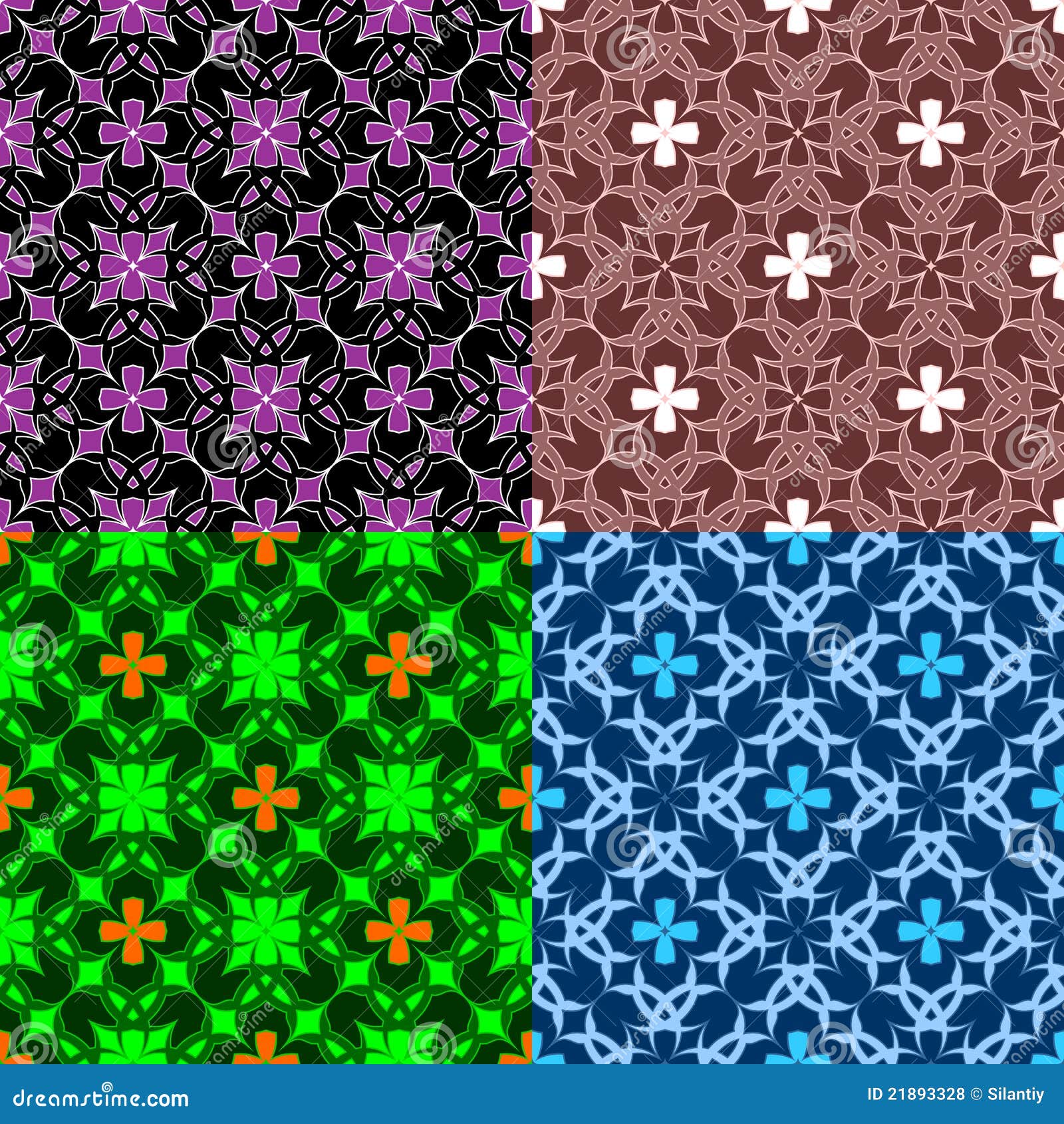 Set of abstract ornaments. stock vector. Illustration of flower - 21893328