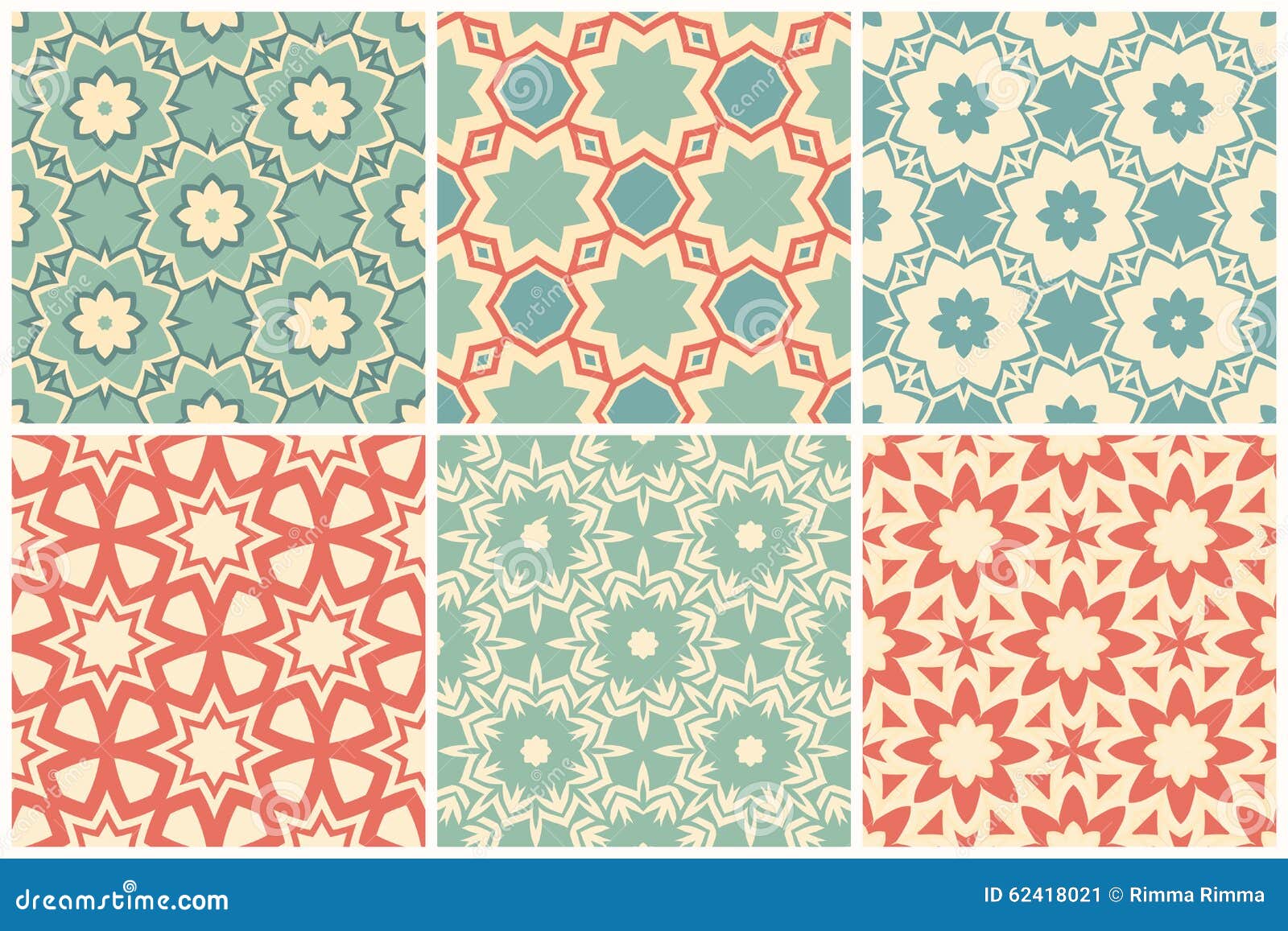 Set of Abstract Pattern Swatches Stock Vector - Illustration of ...