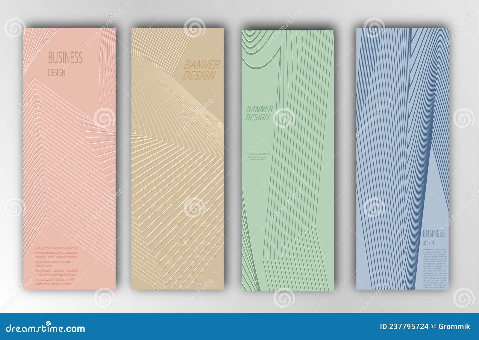 Set of Abstract Patterns for Banners, Textures, Textiles, Cards ...