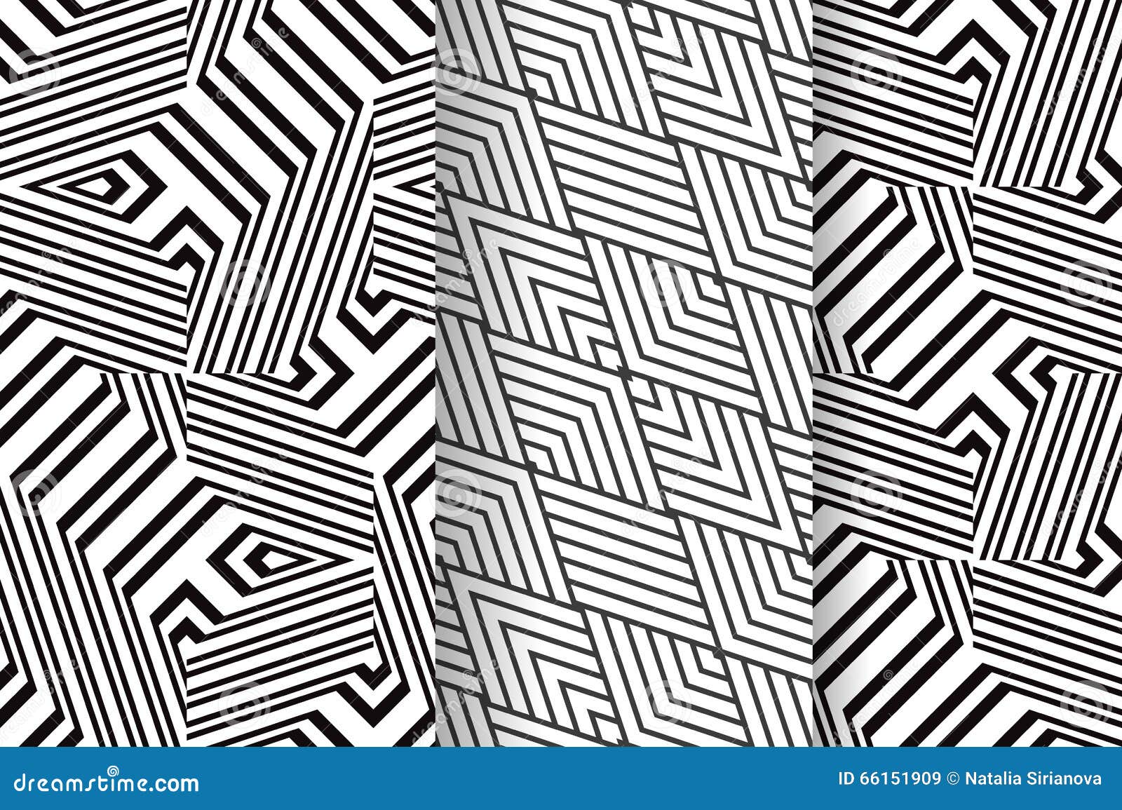 Set of 3 Abstract patterns stock vector. Illustration of abstract ...