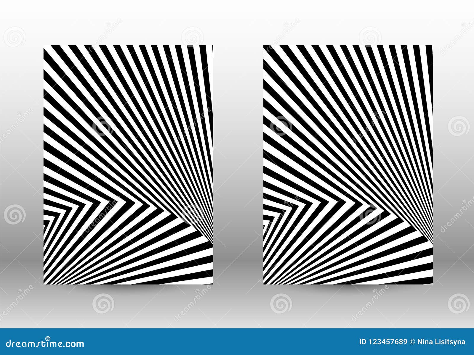 Set of Abstract Patterns with Distorted Lines. Stock Vector ...