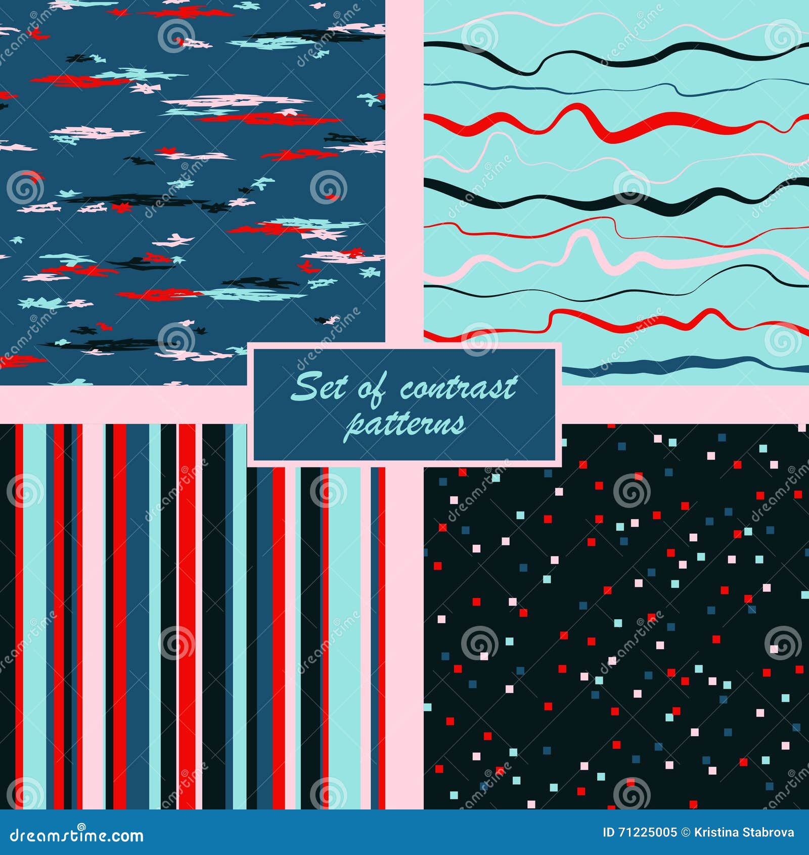 Set of Abstract Patterns. Vector Illustration Stock Vector ...