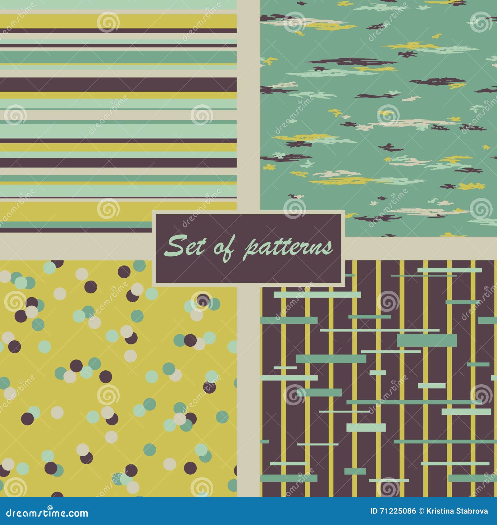 Set of Abstract Patterns. Vector Illustration Stock Vector ...